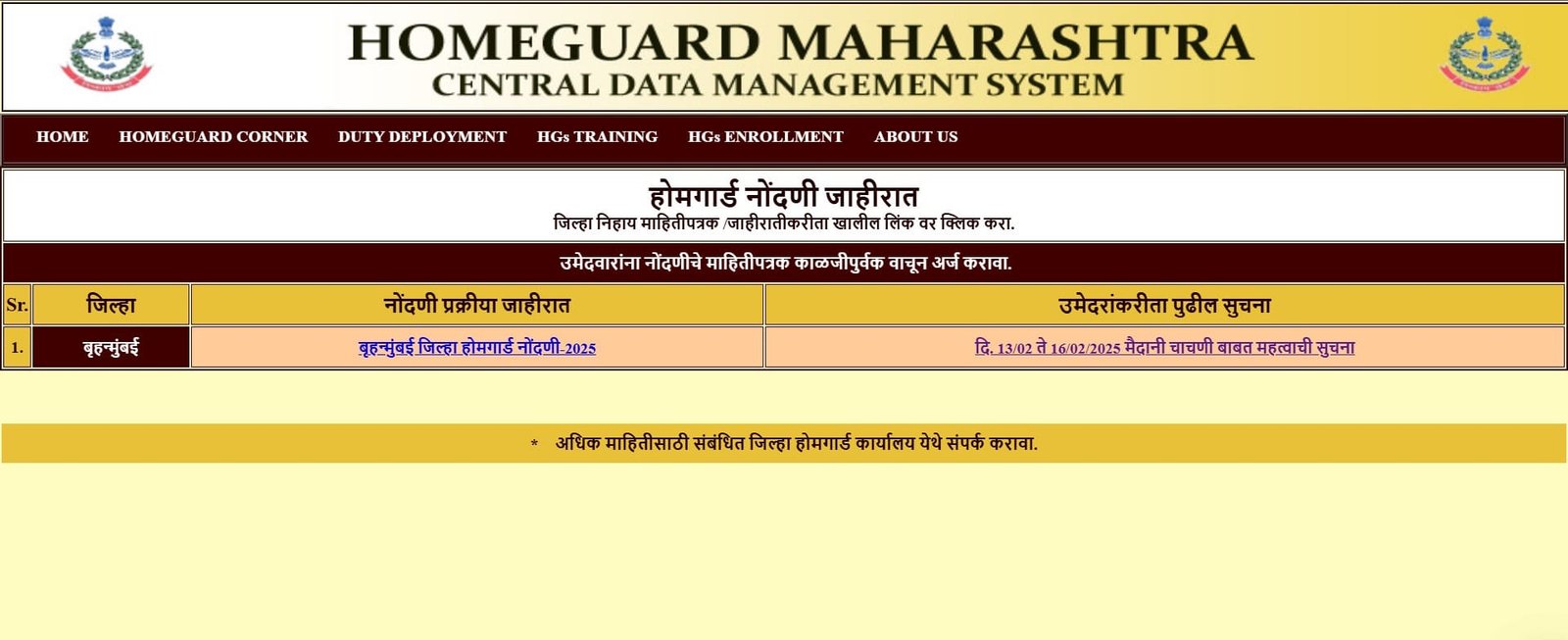 Mumbai HomeGuard Bharti 2025: बृहन्मुंबई होमगार्ड भरती 2025 मैदानी ...
